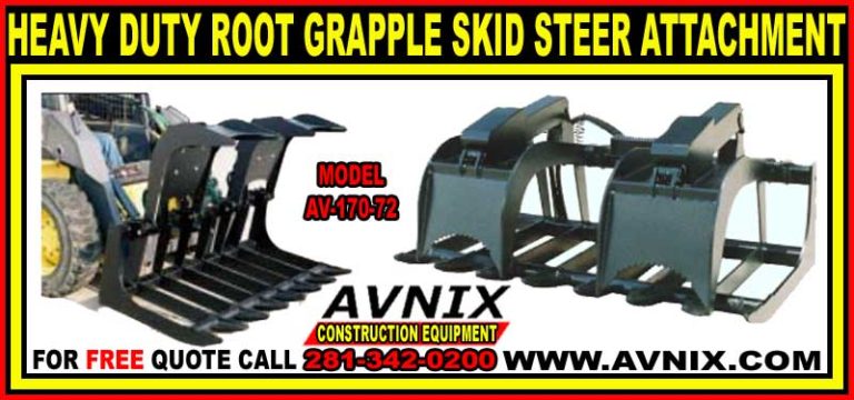 Root Grapple Rake Attachment For Skid Steer Loaders
