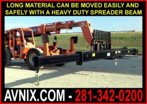 Telehandler Forklift Lifting Beam Attachment Can Easily Handle Long ...