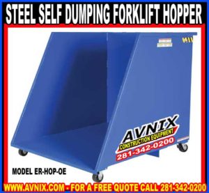 Steel Self Dumping Hopper Forklift Attachment For Sale
